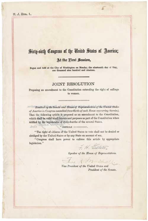 19th Amendment to the U.S. Constitution: Women's Right to Vote ... 19th Amendment to the U.S. Constitution: Women's Right to Vote ...