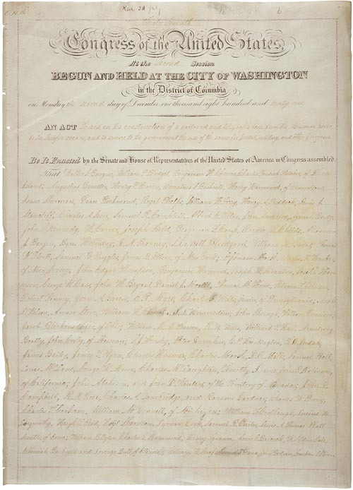 Pacific Railway Act 1862 National Archives Pacific Railway Act 1862 National Archives